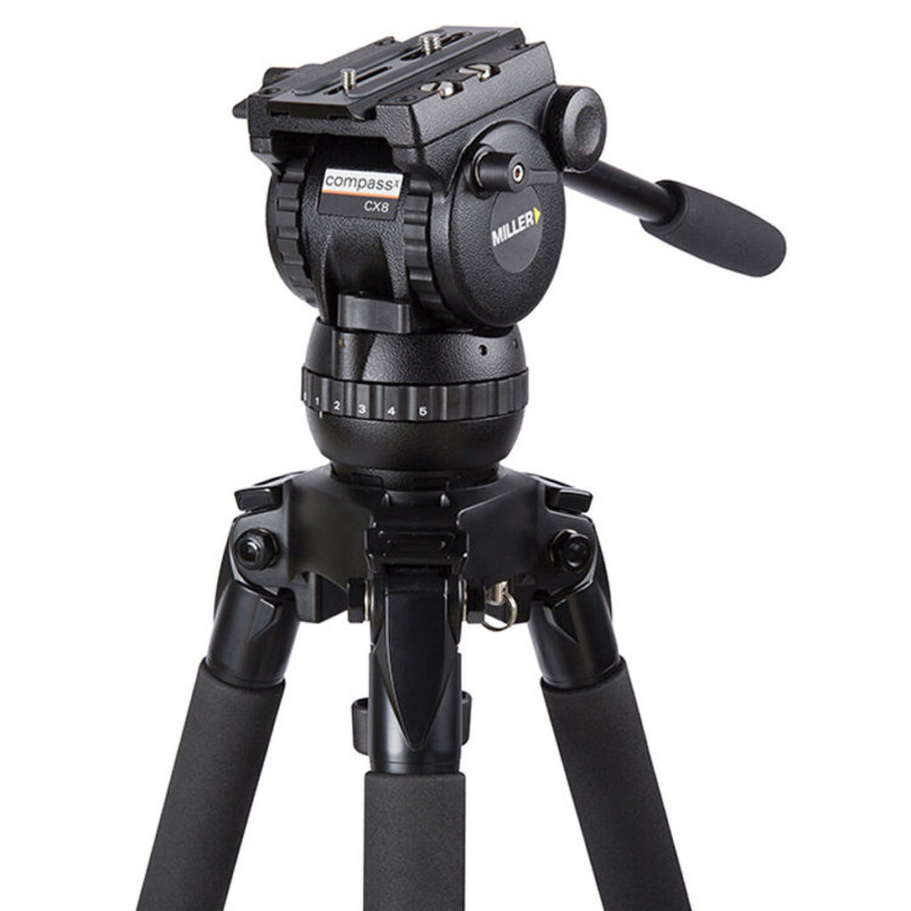 Miller CompassX CX8 Toggle 2-Stage Alloy Tripod System With Ground ...