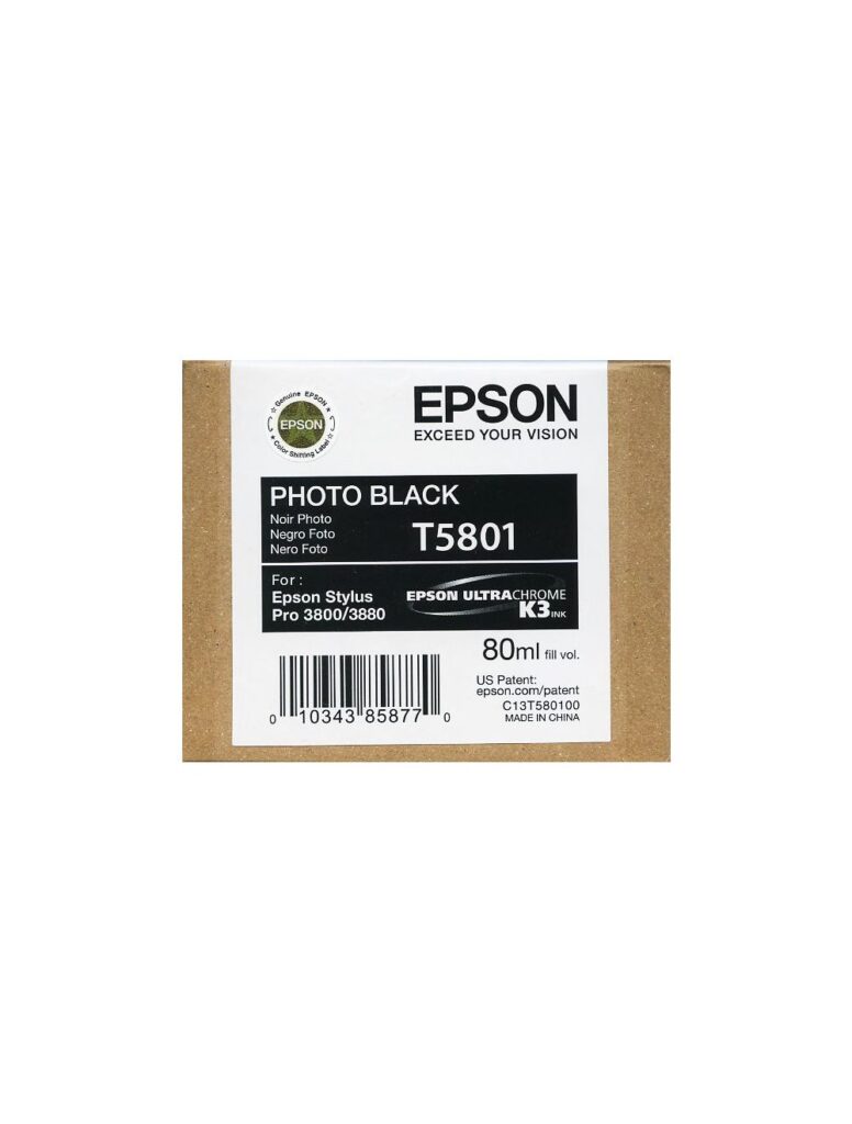 Epson 3880 / 3800 T5801 Photo Black ink (80ml) – TecArt