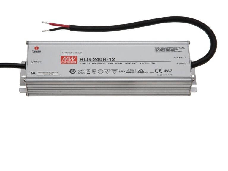 Mean Well HLG-240H-24A LED Driver 240W 24V 10A with built-in potentionmeter – TecArt